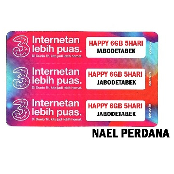 Jual VC TRI HAPPY 6GB 5HARI JABODETABEK | Shopee Indonesia