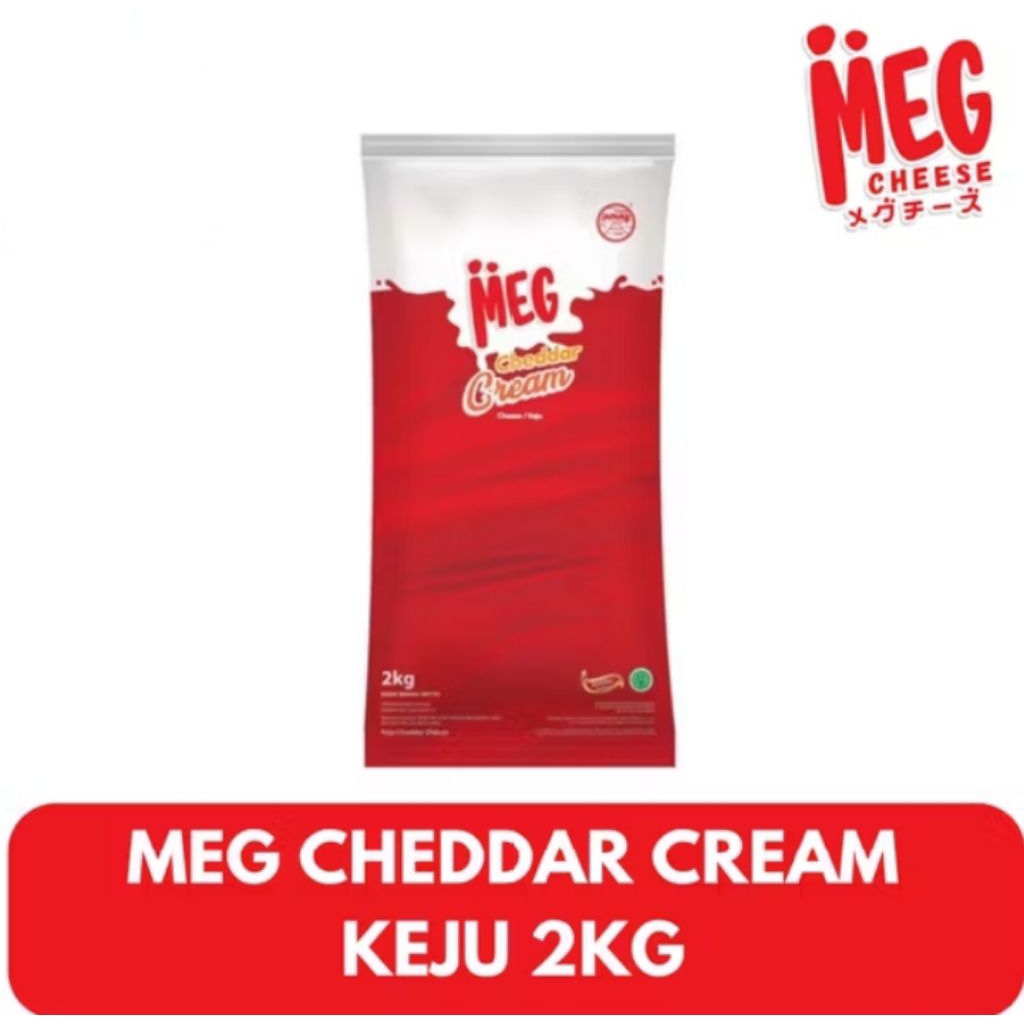 Jual MEG CHEDDAR Cream Cheese 2kg/keju cheddar krim uk 2kg | Shopee ...