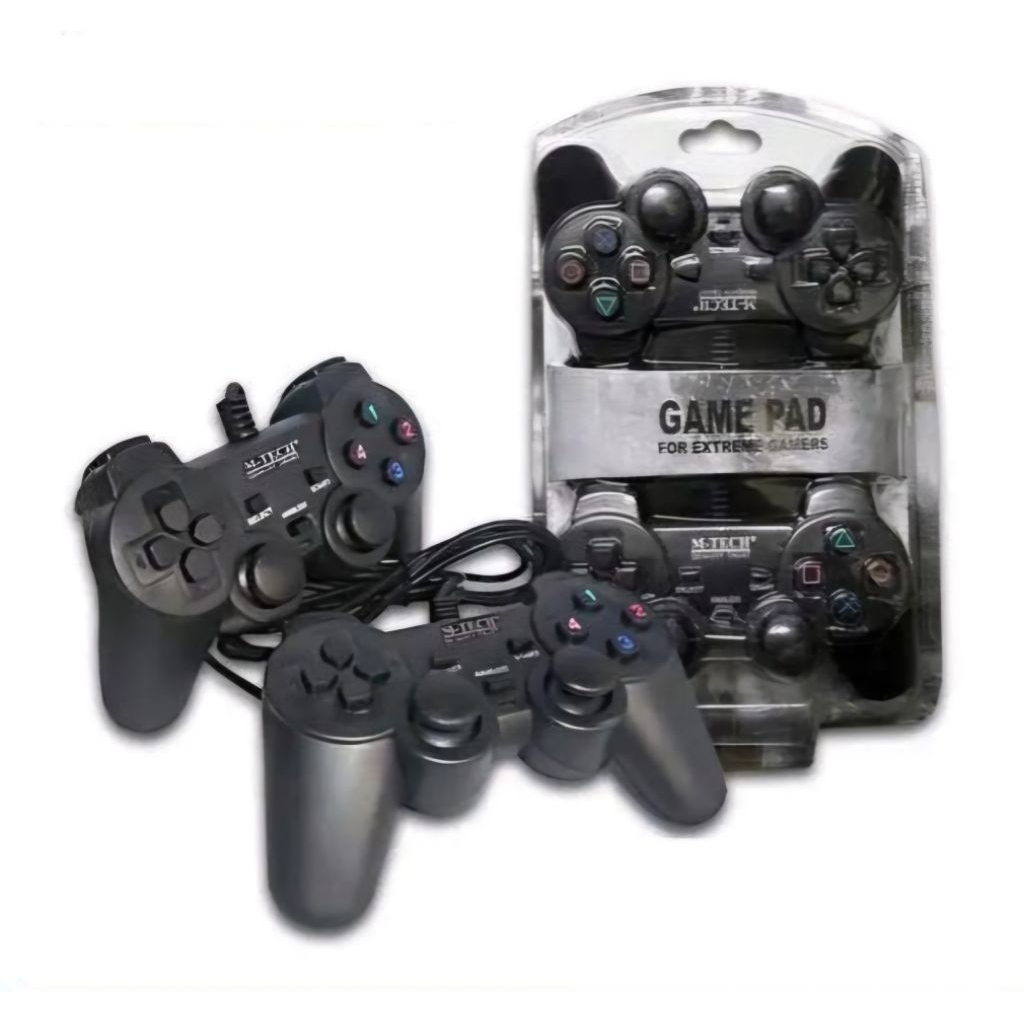 Jual Gamepad Double Black MTECH High Quality Joystick USB Stik PS Game ...