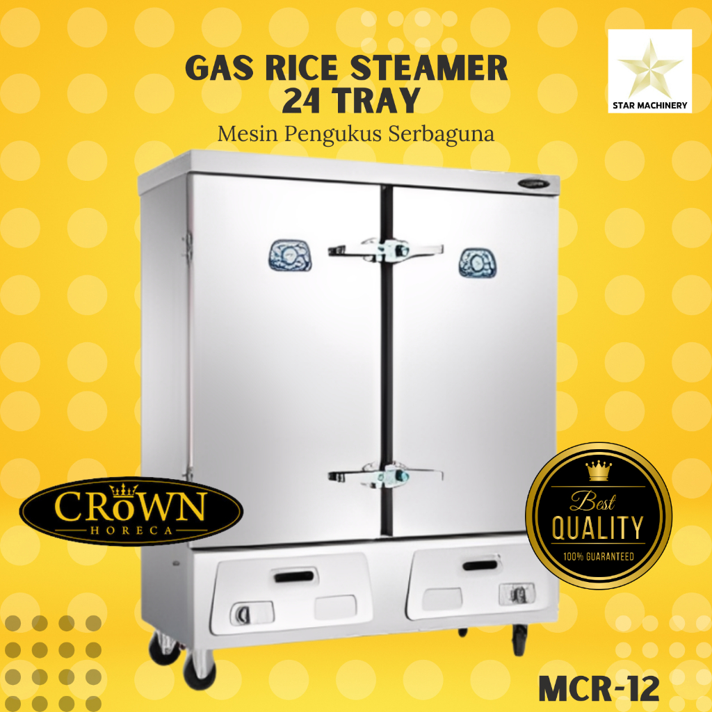 Jual CROWN Gas Rice Steamer 8 /12/24 Trays - Mesin Pengukus Nasi | Shopee Indonesia