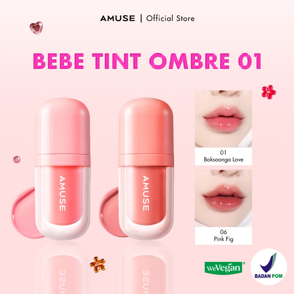 Jual Amuse Bebe Tint Ombre 1, Variant - 01 BOKSOONGA LOVE & 06 PINK FIG ...