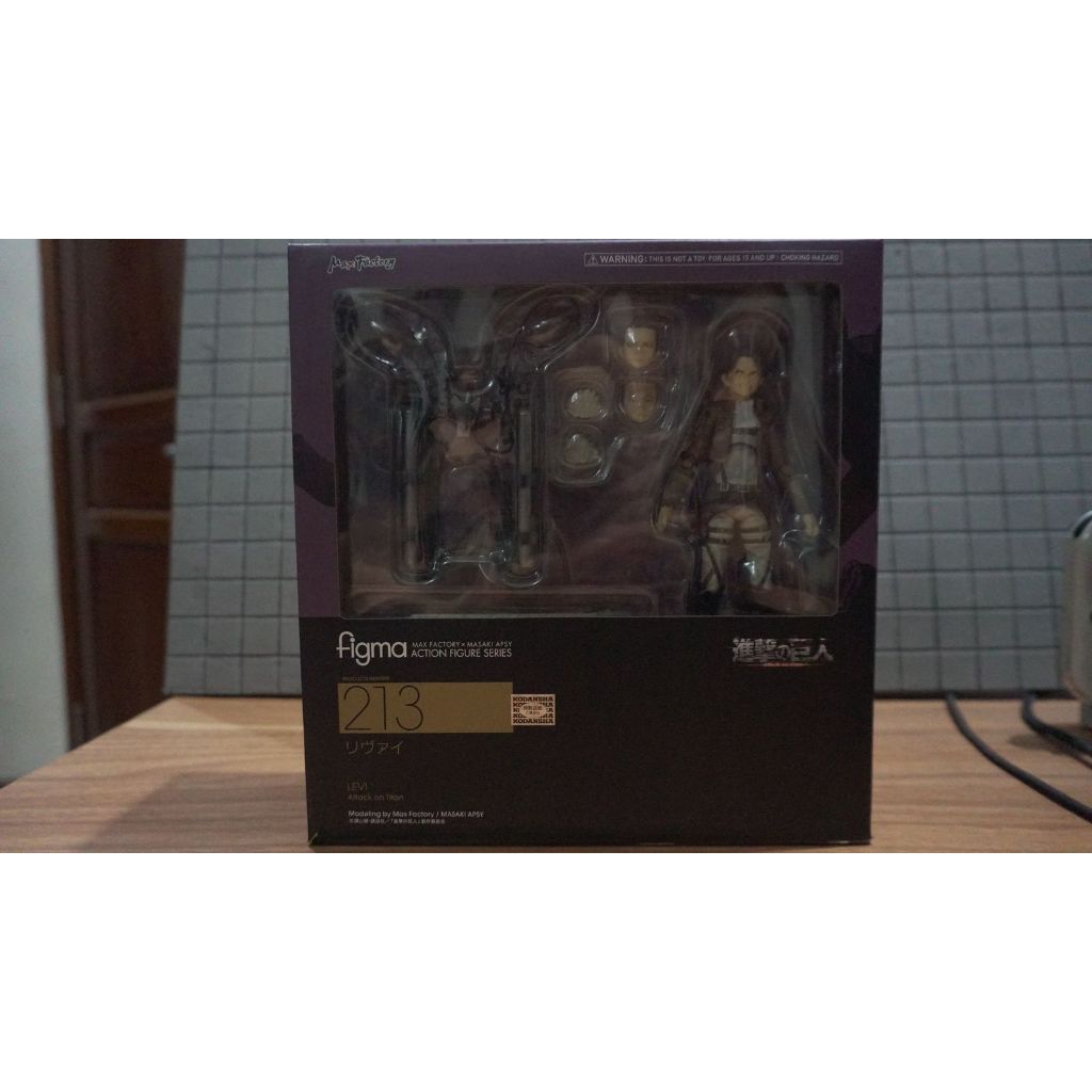 Jual Action Figure Attack on Titan - Figma 213 Levi Ackerman Original ...