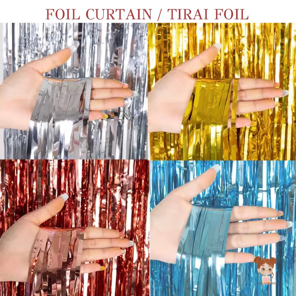 Jual TIRAI FOIL - foil curtain tirai rumbai pesta ultah | Shopee Indonesia