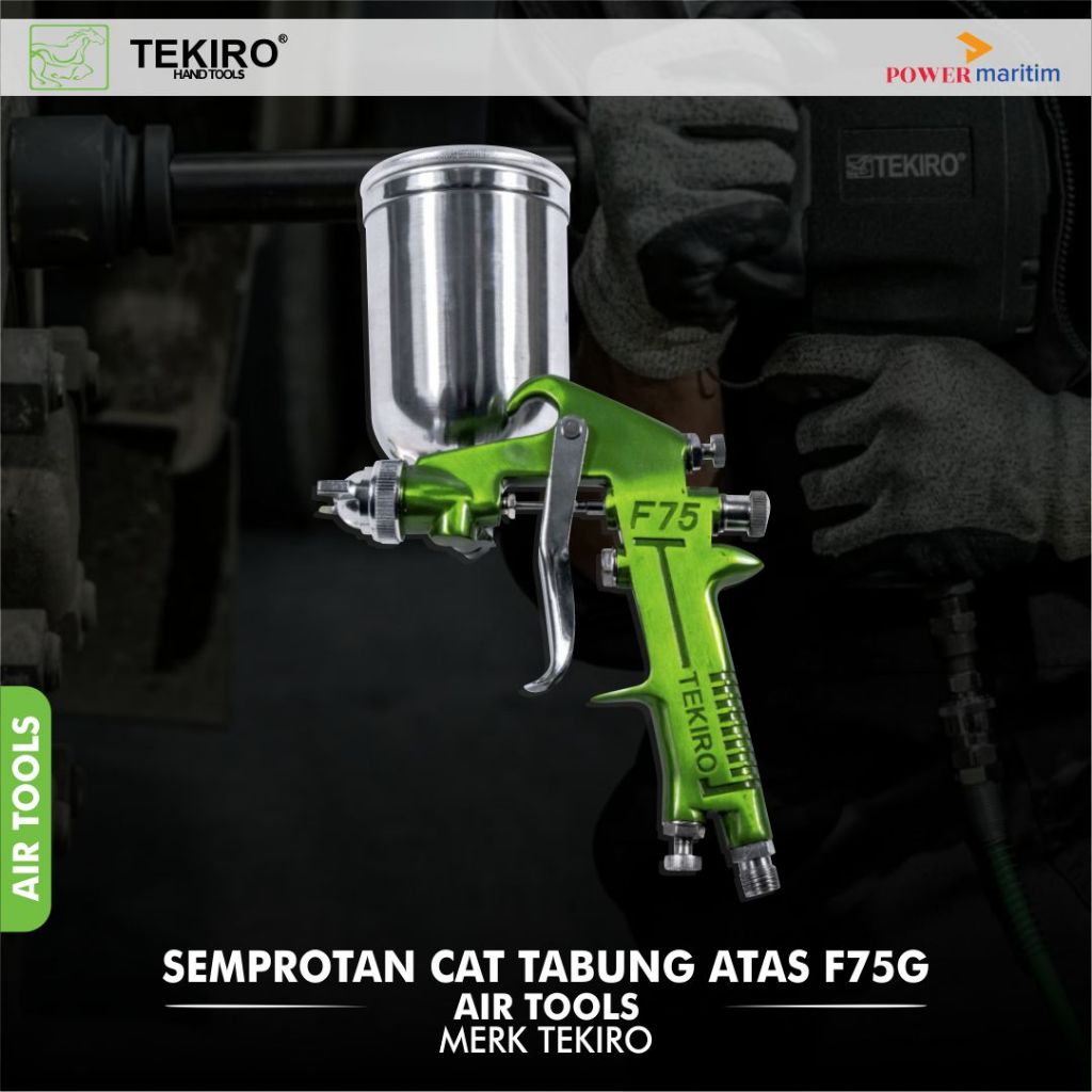 Jual Tekiro Semprotan Cat Tabung Atas F75G Air Spray Gun Ukuran 400ml ...