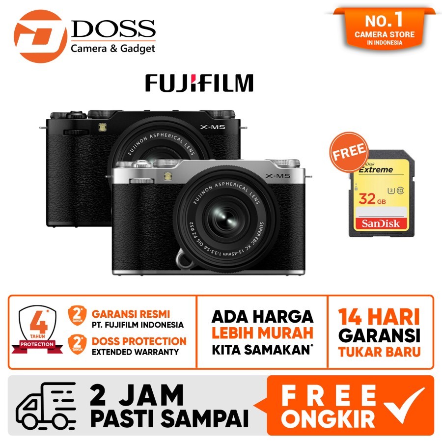Jual Fujifilm XM5 kit 15-45mm Fuji X-M5 XM 5 kit XF 15-45 mm Mirrorless ...