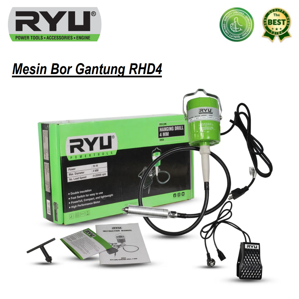 Jual RYU RHD4 MESIN BOR GANTUNG DIE GREINDER MINI TUNER PORTING HANGING ...