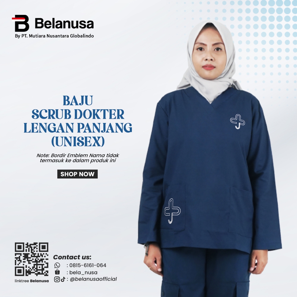 Jual Belanusa - Baju Oka Scrub Seragam Dokter (Atasan Saja) Unisex ...