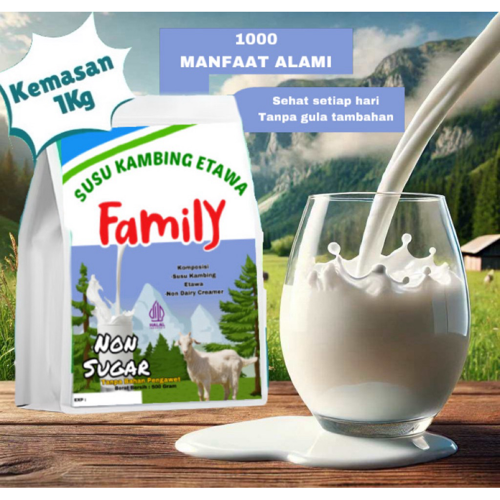 Jual Family Susu Kambing Etawa Non Sugar 1kg Alufoil | Shopee Indonesia
