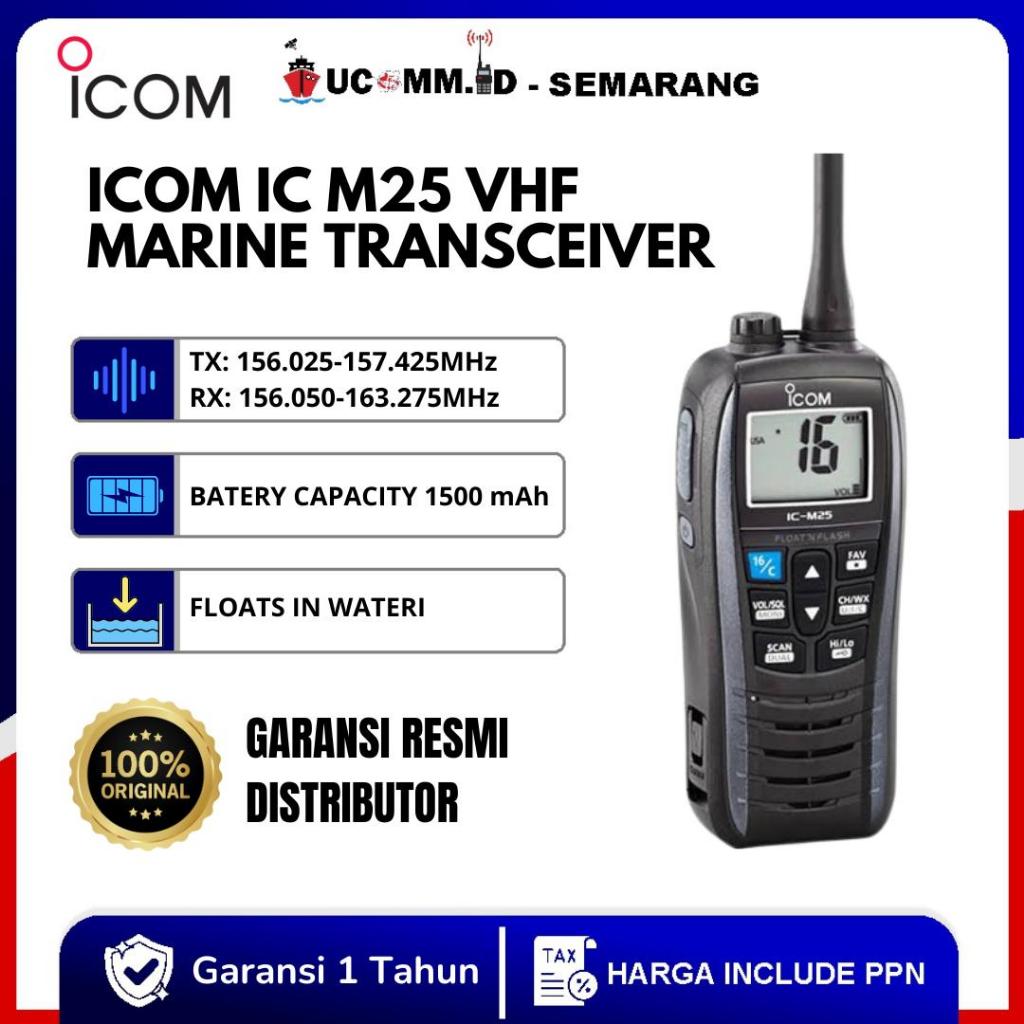 Jual ICOM Ic-M25 Ic M25 M 25 Floating Marine VHF Radio HT Marine Icom ...