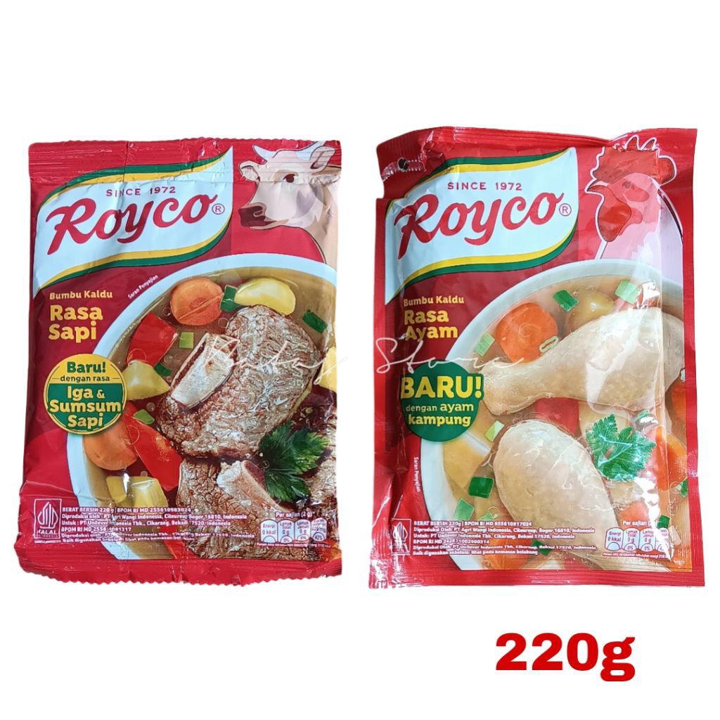 Jual Royco Kaldu Ayam & Sapi 220g – Bumbu Gurih Masakan Lezat | Shopee ...