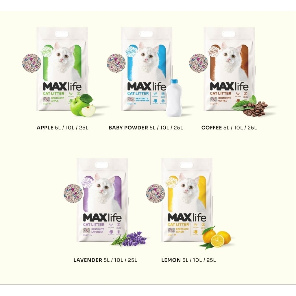 Jual MAXlife Cat Litter Bentonite 25L Pasir Kucing import | Shopee ...