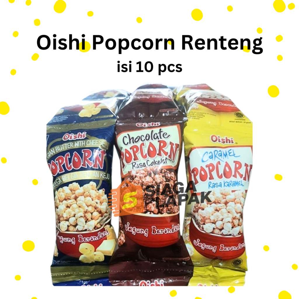 Jual Popcorn Oishi Mini 1 RENTENG ISI 10 PCS Pop Corn Aneka Varian Rasa ...