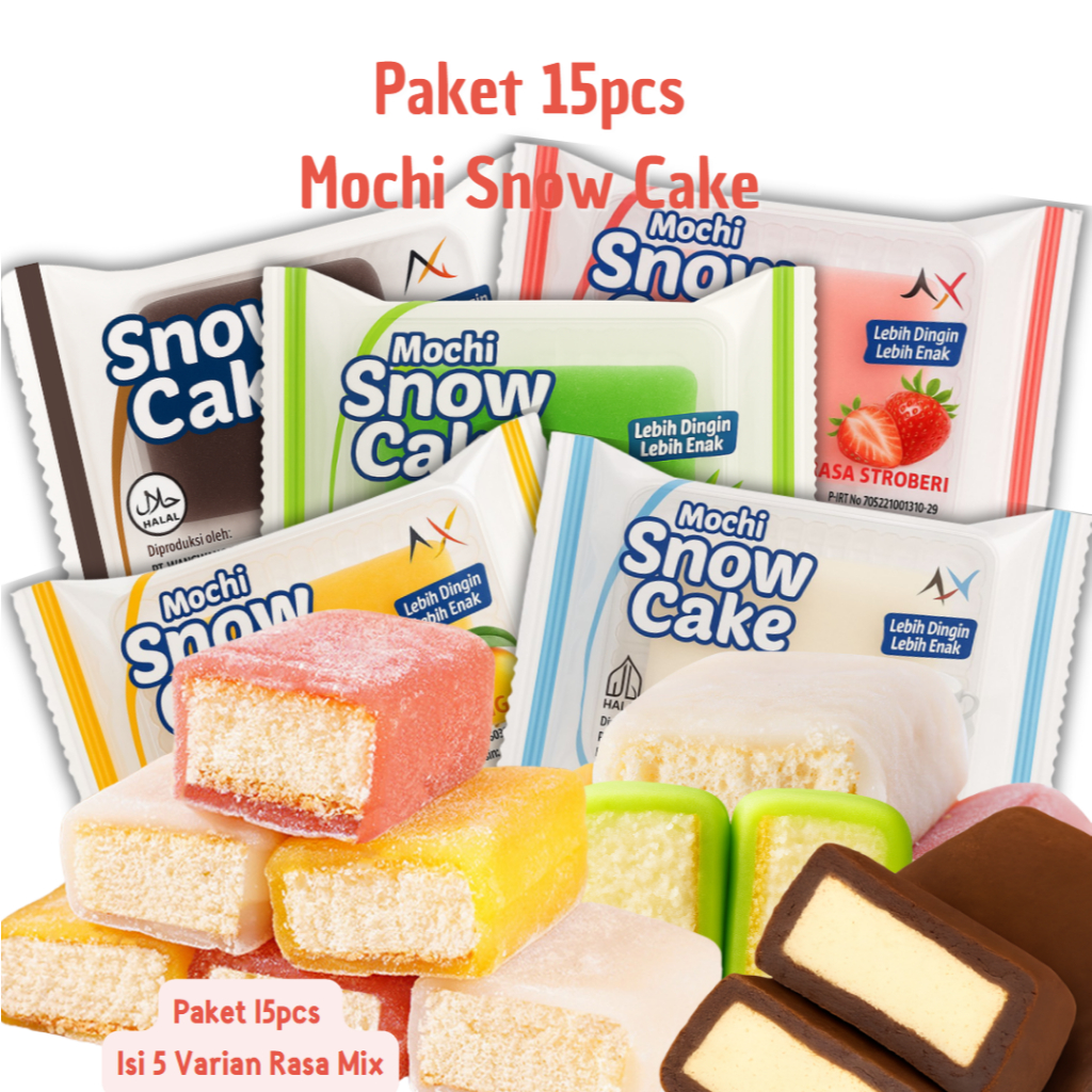 Jual Mochi Snow Cake BELI 12 PCS FREE 3 PCS 3 Varian Rasa Pada ...