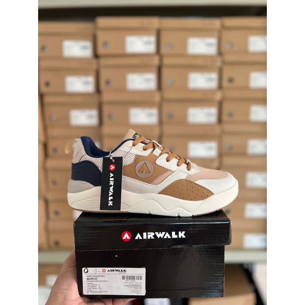 Jual Airwalk Barco Beige Brown Unisex Shoes Original | Shopee Indonesia