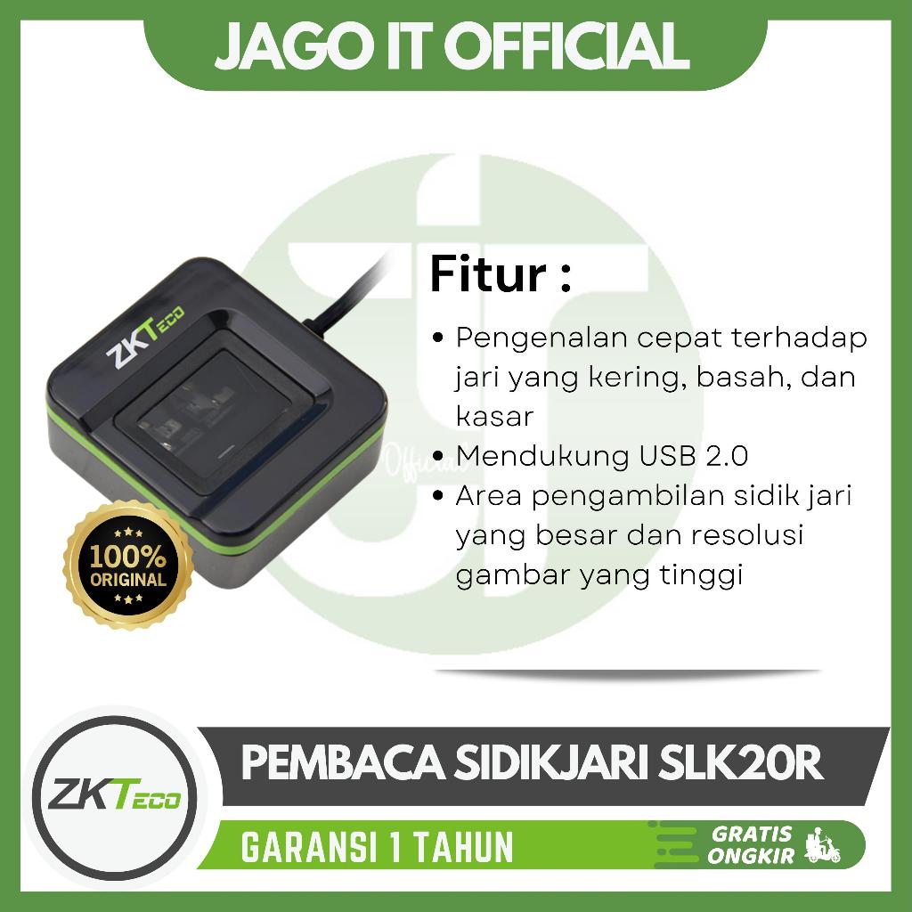 Jual Mesin Pembaca Sidik Jari | USB Reader Fingerprint | ZKTECO SLK20R | Shopee Indonesia