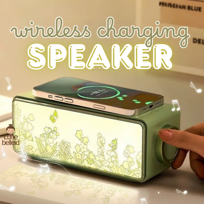 Jual Wireless Charging Bluetooth Speaker Night Lamp Aesthetic | Lampu ...