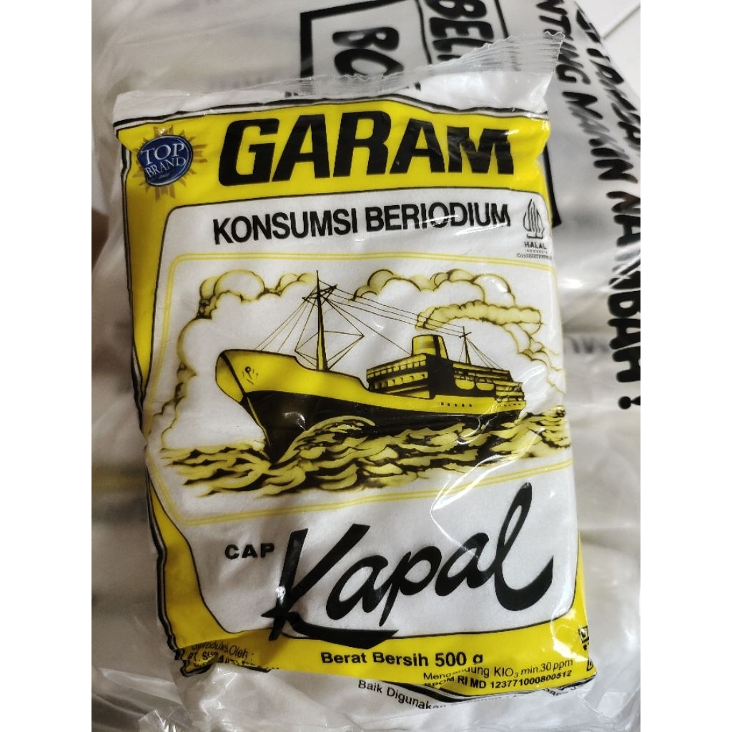 Jual Garam Meja / Kapal Garam Meja / Garam Beryodium 500g | Shopee ...