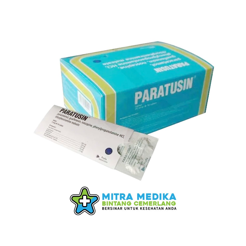 Jual PARATUSIN TABLET PARACETAMOL UNTUK MEREDAKAN GEJALA FLU (1 KOTAK ...