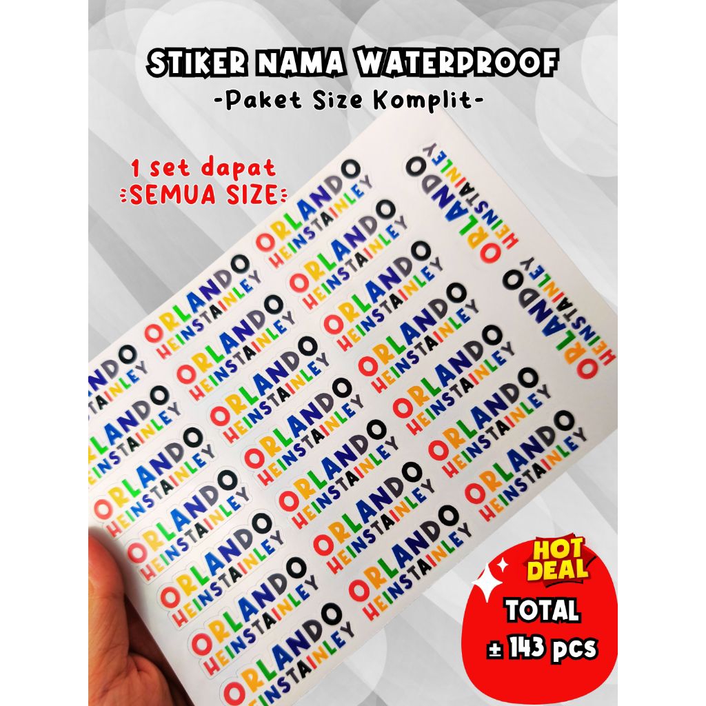 Jual Stiker Nama Waterproof | Palet [Paperiel] | Shopee Indonesia
