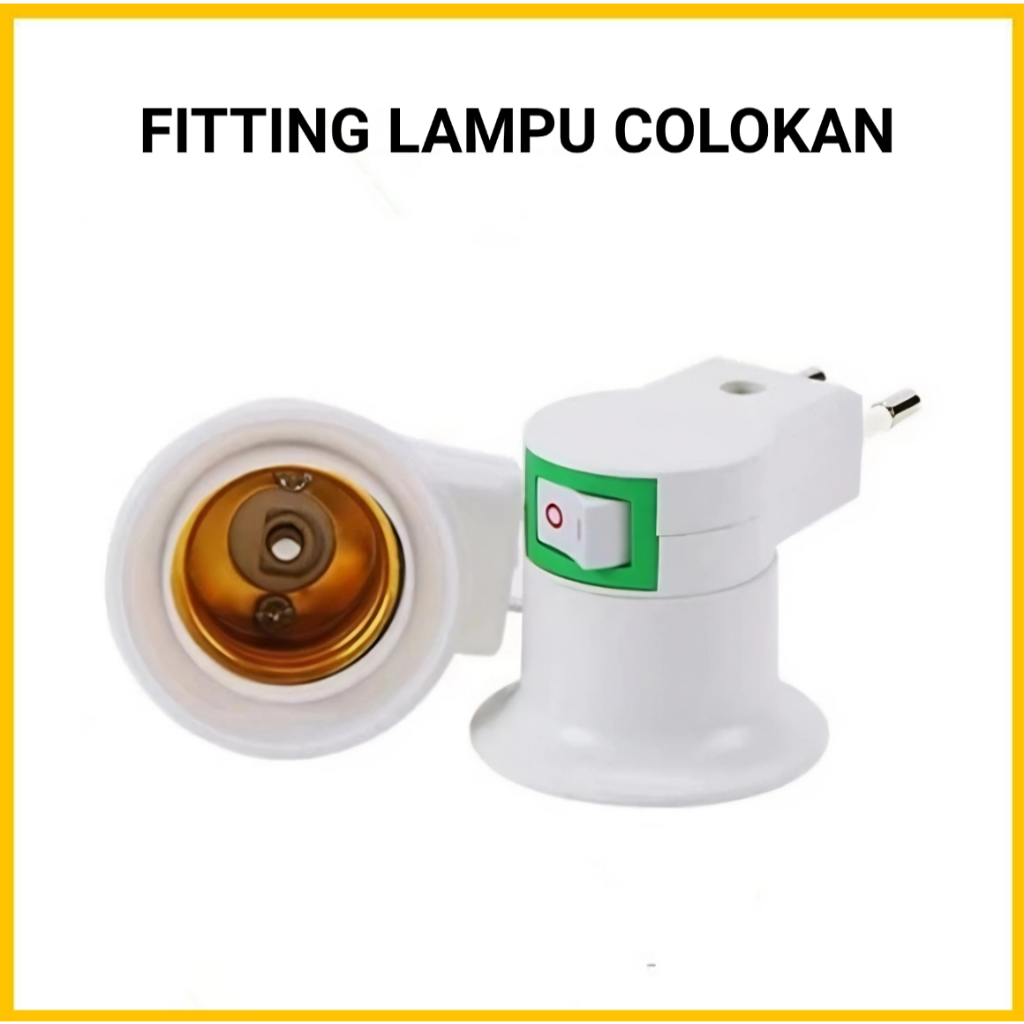 Jual FITTING LAMPU COLOK ON OFF + SWITCH E27 LAMP HOLDER | Shopee Indonesia