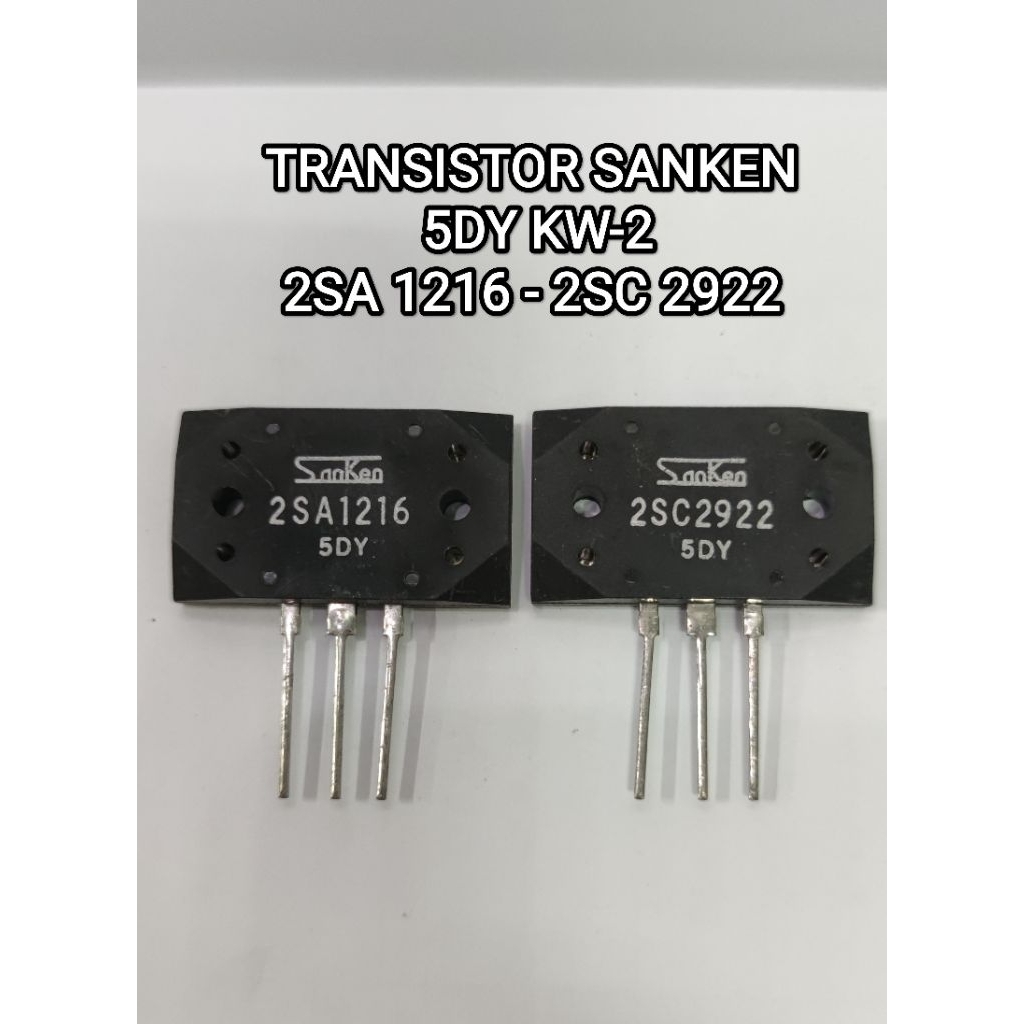 Jual TRANSISTOR SANKEN 5DY KW-2 2SA1216/2SC2922 KW-2(SATU SET) | Shopee ...