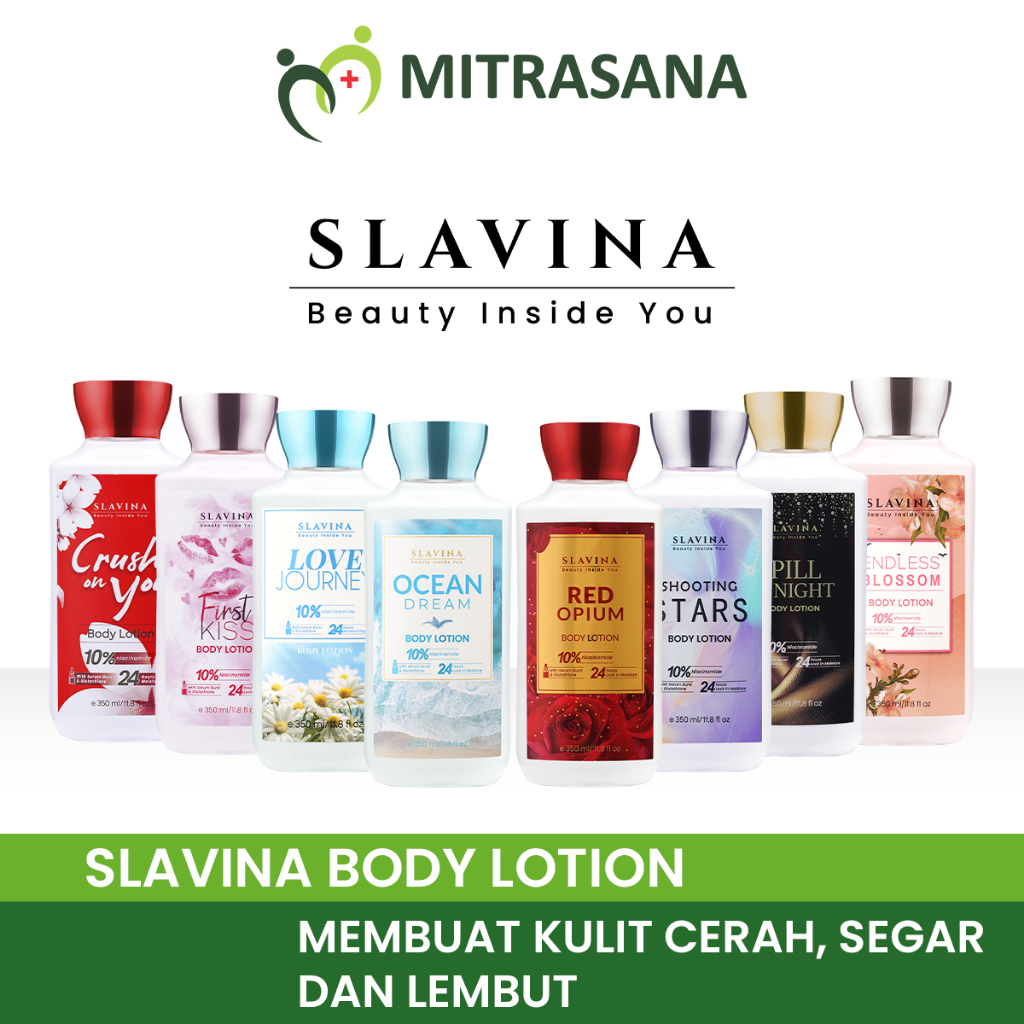 Jual SLAVINA Body Lotion (5 Varian) 350ml | Mencerahkan Kulit, Wangi ...