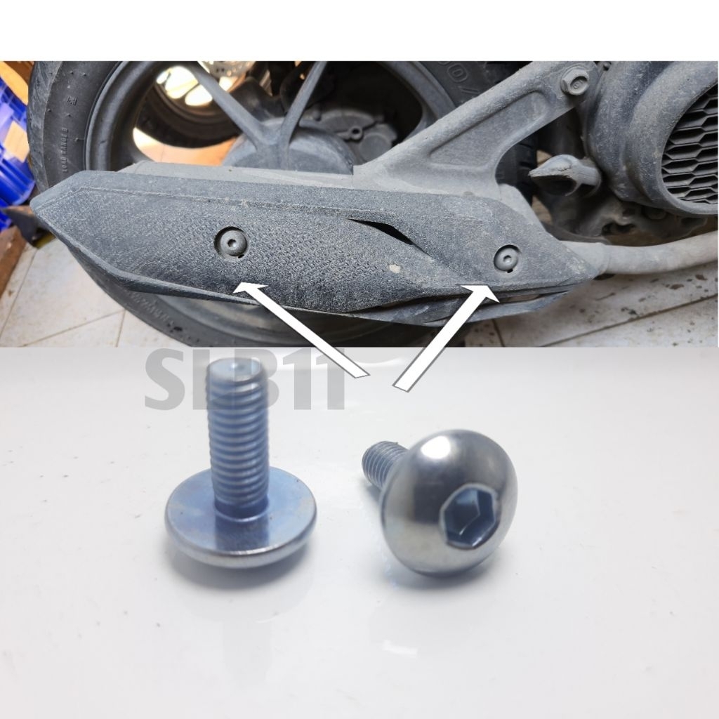 Jual Baut L5 tameng kenalpot drat baut 10 beat delux street new genio ...