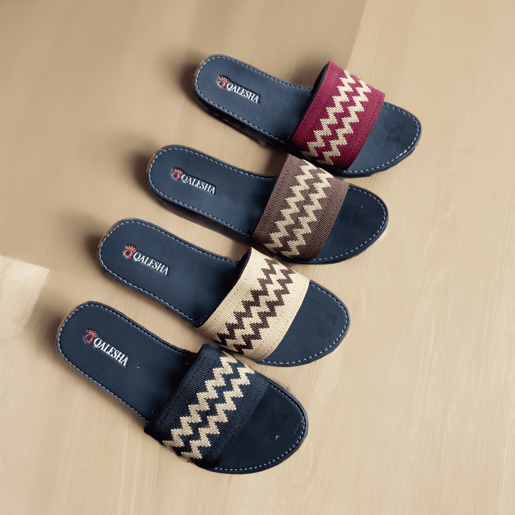 Jual Sandal Slop Rajut Wanita Sendal Flat Selop Terbaru 2024 Sandal ...