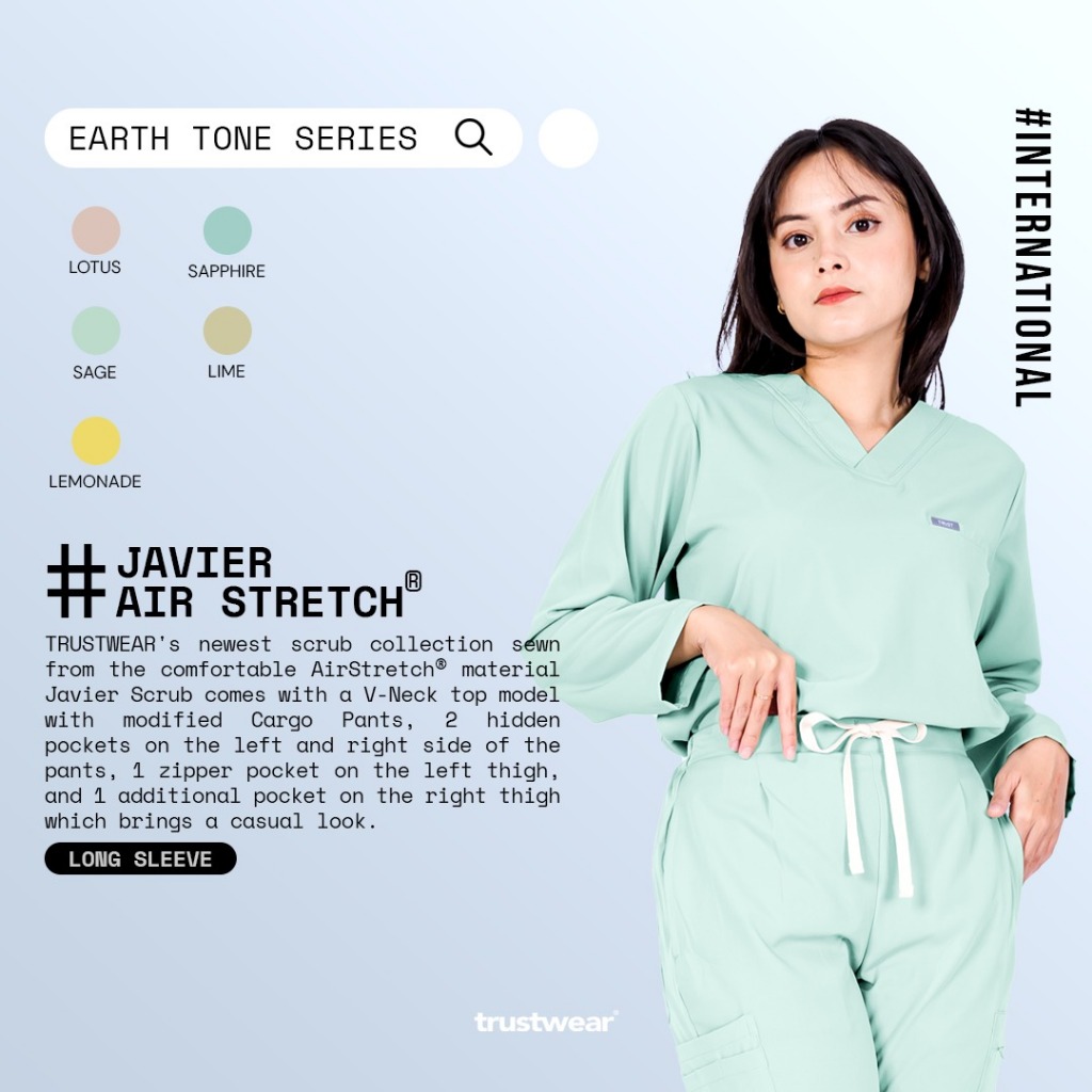 Jual [Scrubs Javier] Doctor`s Scrub/Set Baju Celana Jaga OKA OK Perawat ...