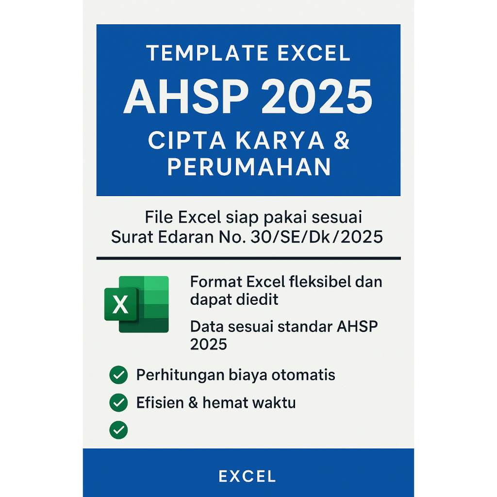 Jual AHSP 2025 Format Excel – Analisa Harga Satuan Pekerjaan Konstruksi ...