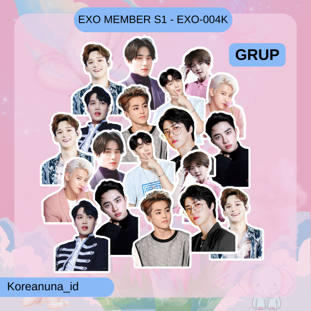 Jual Sticker Kpop Exo Member Anime Chibi Lucu Kartun Aesthetic Stiker ...