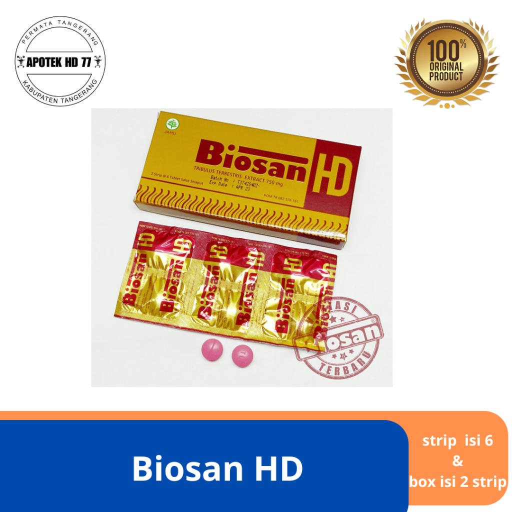 Jual BIOSAN HD | STRIP ISI 6 TABLET | BOX ISI 2 STRIP | Shopee Indonesia