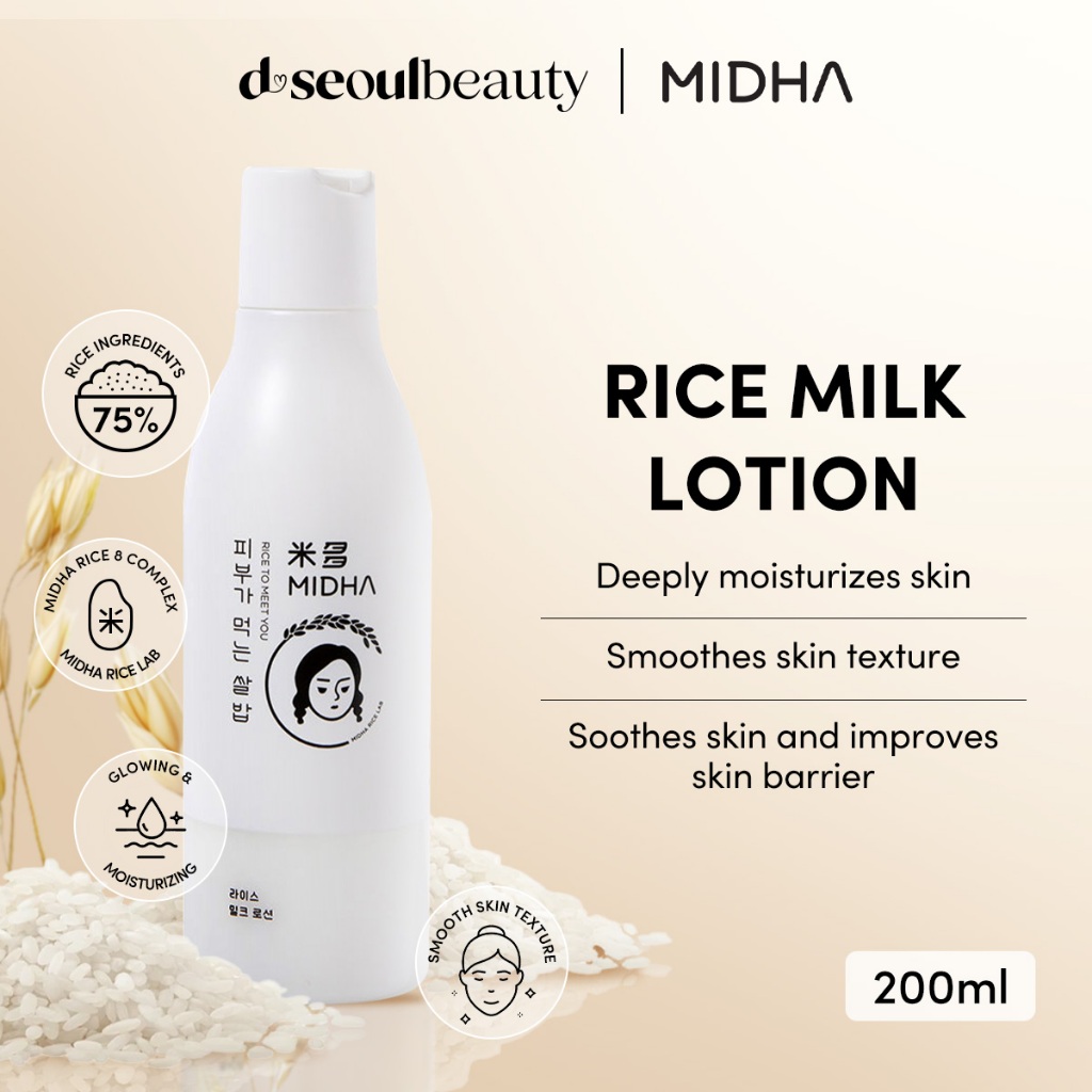 Jual MIDHA Rice Milk Lotion 200ml - Lotion Wajah Untuk Semua Jenis ...