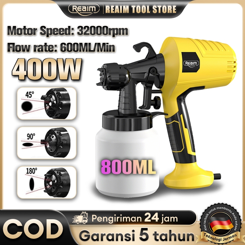 Jual Reaim 400W alat cat semprot listrik 800ML mesin cat semprot ...