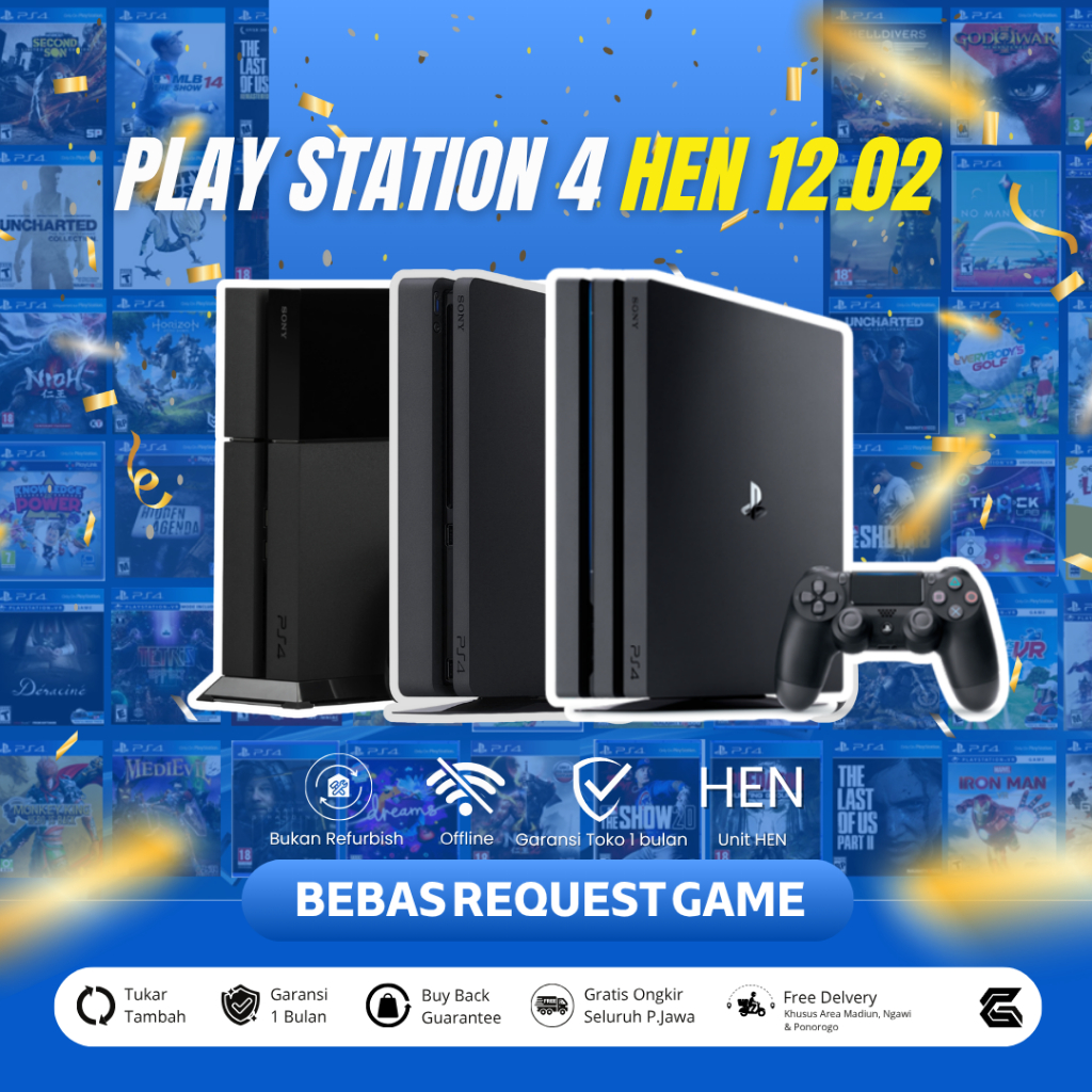 Jual PS 4 Pro HEN 12.02 Terbaru FREE FULL GAMES | Shopee Indonesia