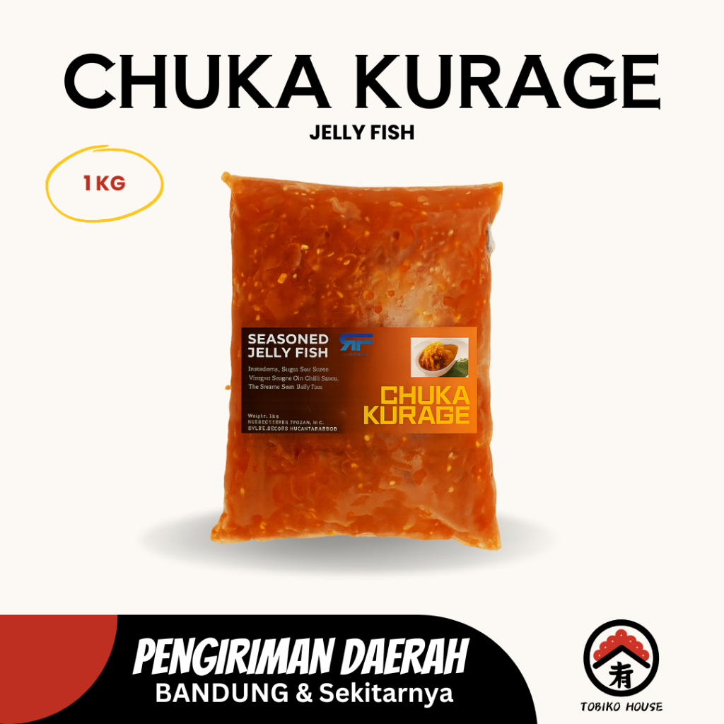 Jual Chuka Kurage Salad Ubur-Ubur Jelly Fish Wakame Kurage 1 KG Rumput ...
