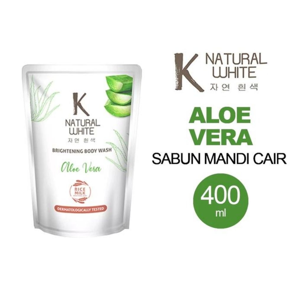 Jual K Natural White Sabun mandi cair 400ml - Aloe Vera - sparkling ...