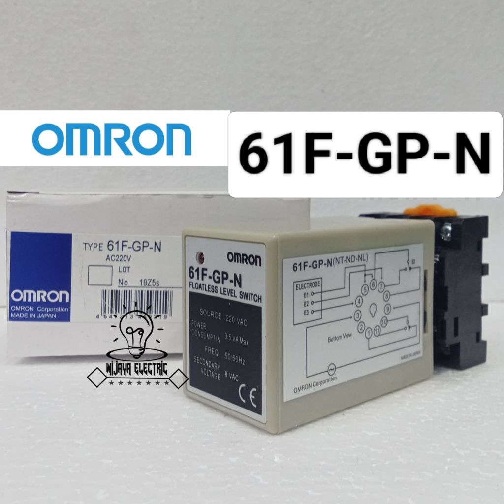 Jual floatless level switch Omron 61F-GP-N 61FGPN 220v plus socket ...