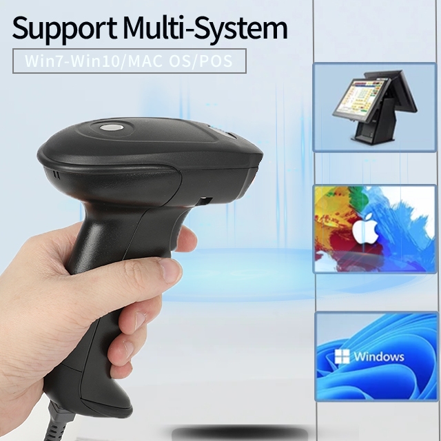 Jual USB Wired Automatic Barcode Scanner with 1D/2D Scanning Support ...