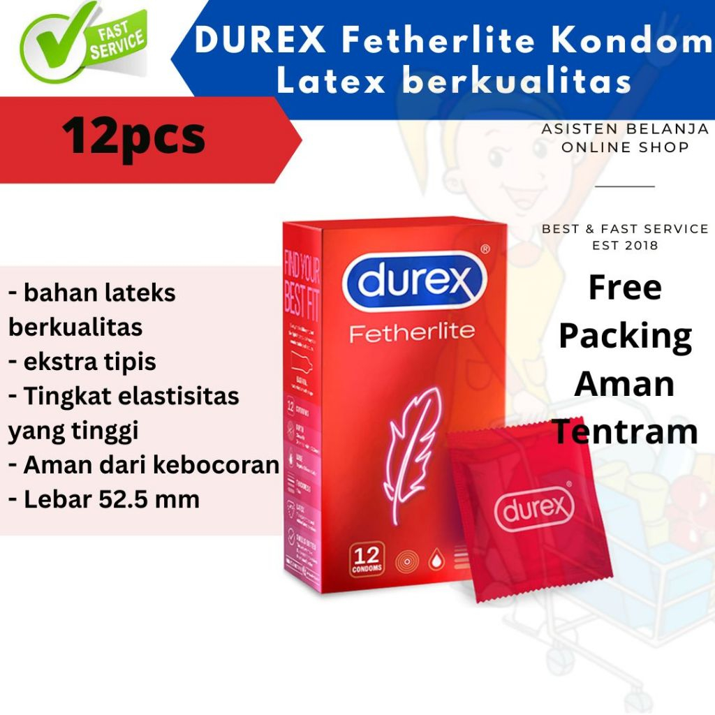 Jual Durex Fetherlite 12s Kondom Super tipis Condom Condoms 1 BOX isi ...