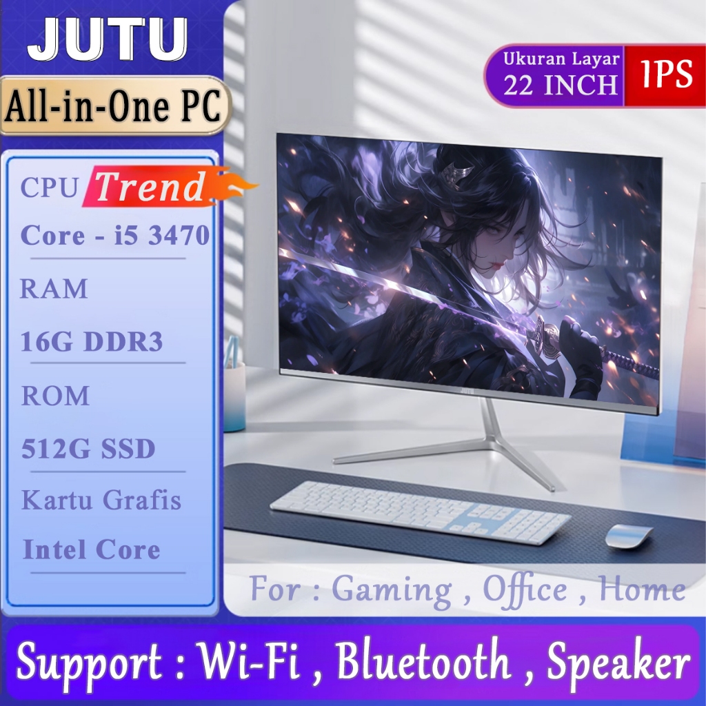 Jual Fullset Komputer PC All in One Intel Core i3/i5/i7, RAM 8G/16G+SSD 256G/512G/1TB - Desktop ...