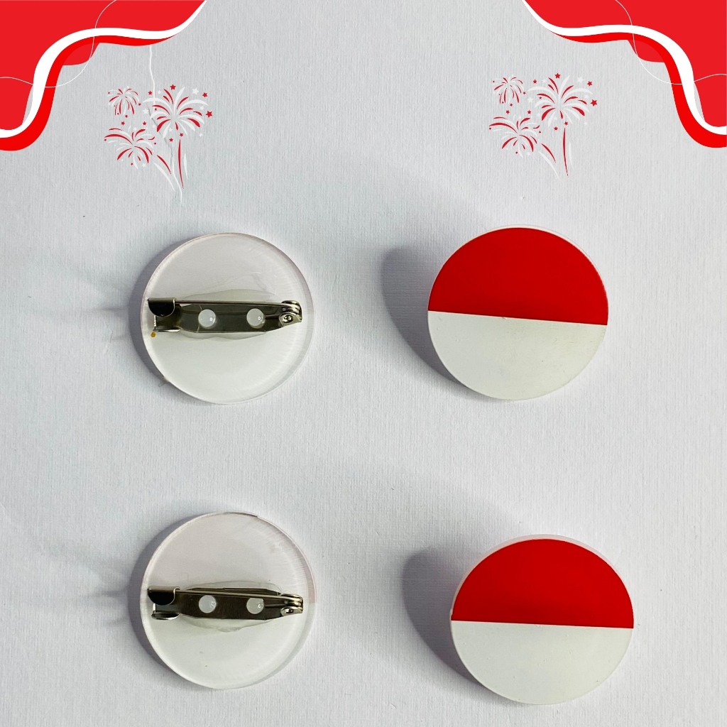 Jual Pin Akrilik Kemerdekaan RI 3cm – Desain Unik HUT RI ke-80 | Cocok ...