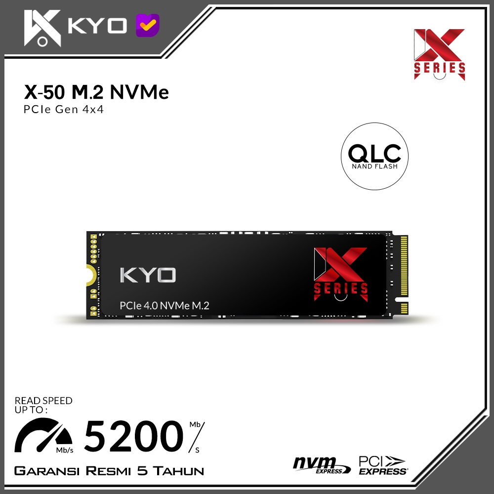 Jual KYO X50 PCIe 4.0 X-Series SSD M.2 NVMe Gen4 x4 512GB / 1TB / 2TB ...