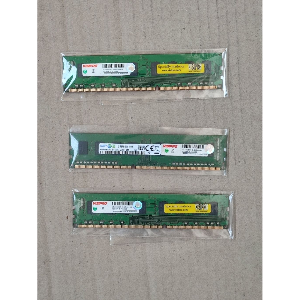 Jual ram merk visipro 4gb ddr3 PC12800 buat pc komputer support di mb ...