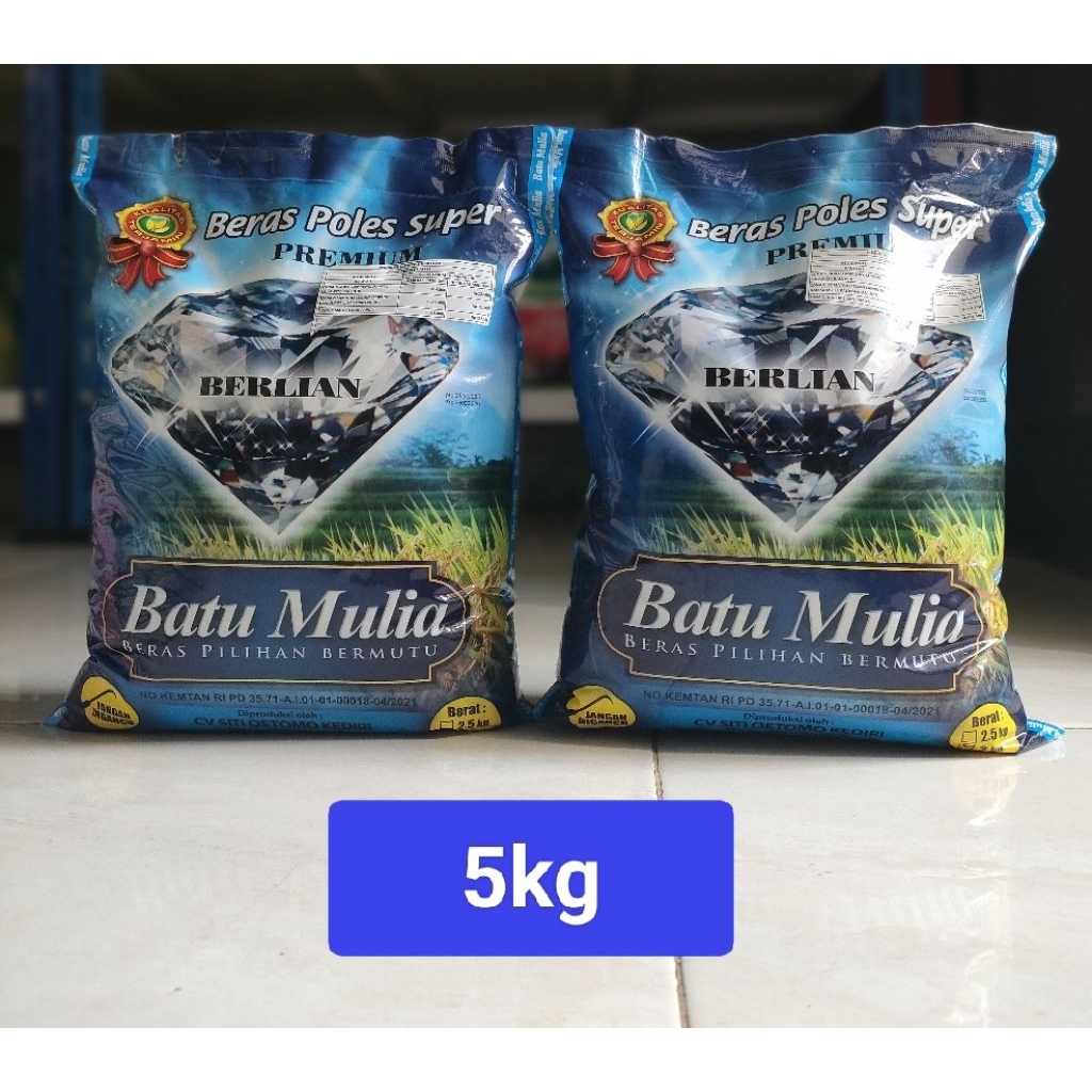 Jual BERAS PREMIUM CAP BATU BERLIAN KEMASAN 5KG | Shopee Indonesia