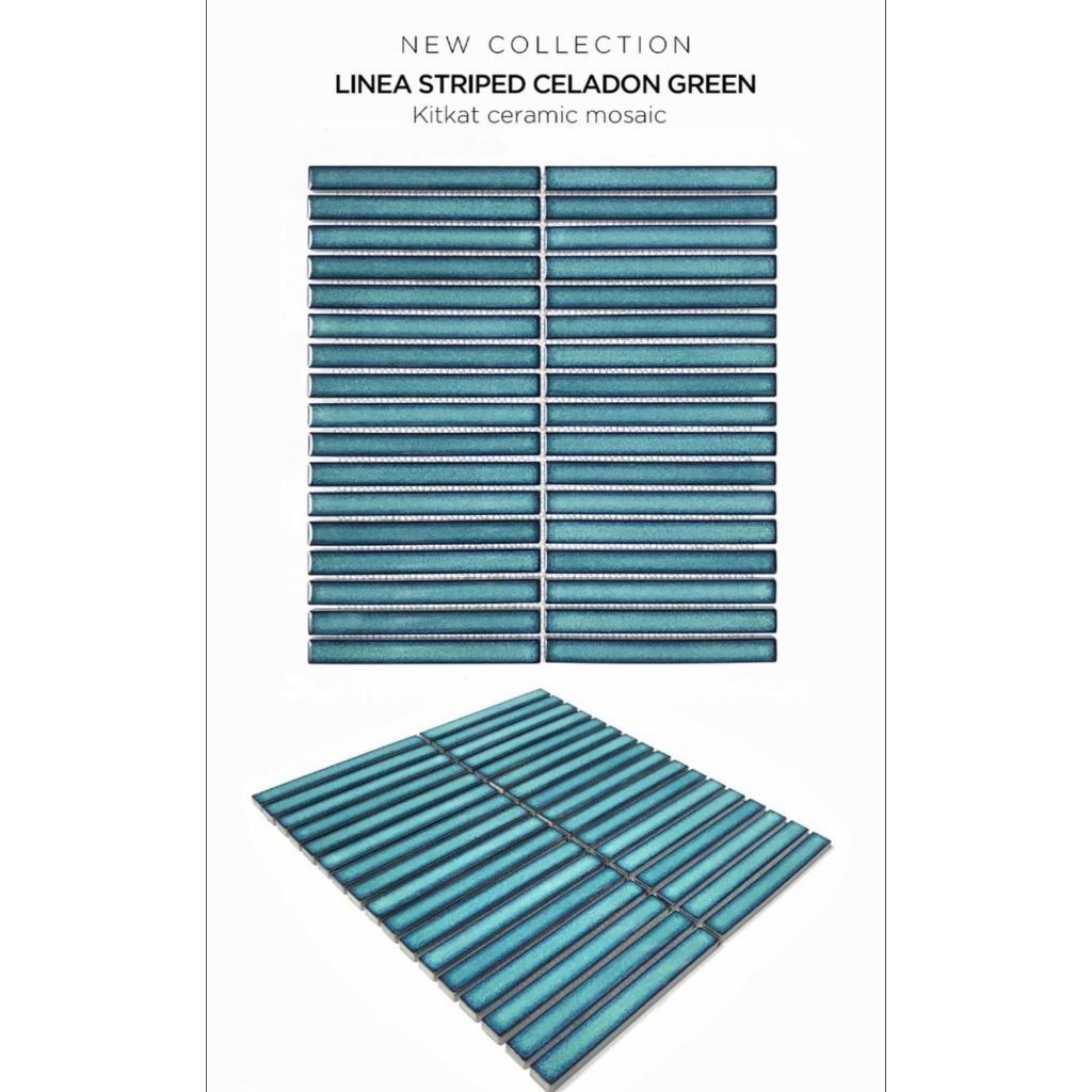 Jual VENUS POTTERY LINEA STRIPED CELADON GREEN | Shopee Indonesia