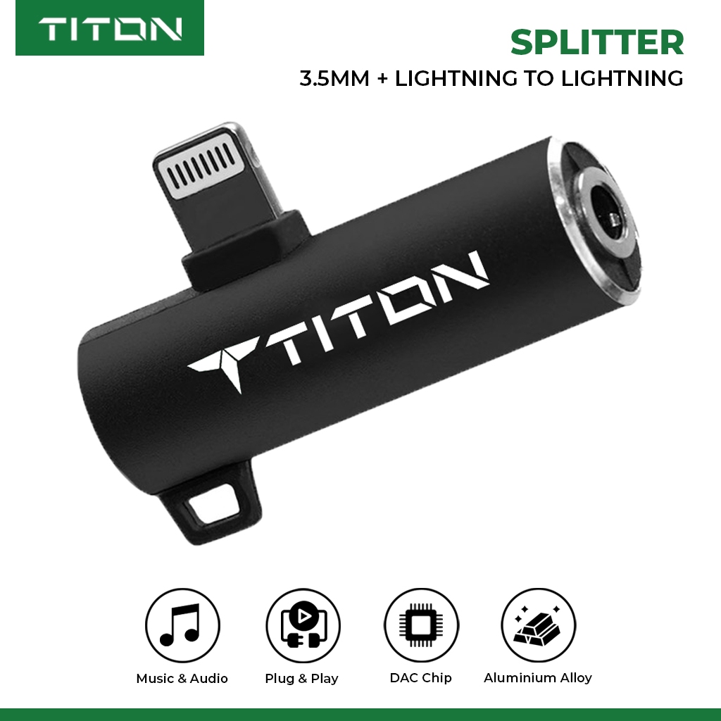 Jual TITON Splitter iPhone DAC Chip Converter 3.5mm Audio and Lightning ...