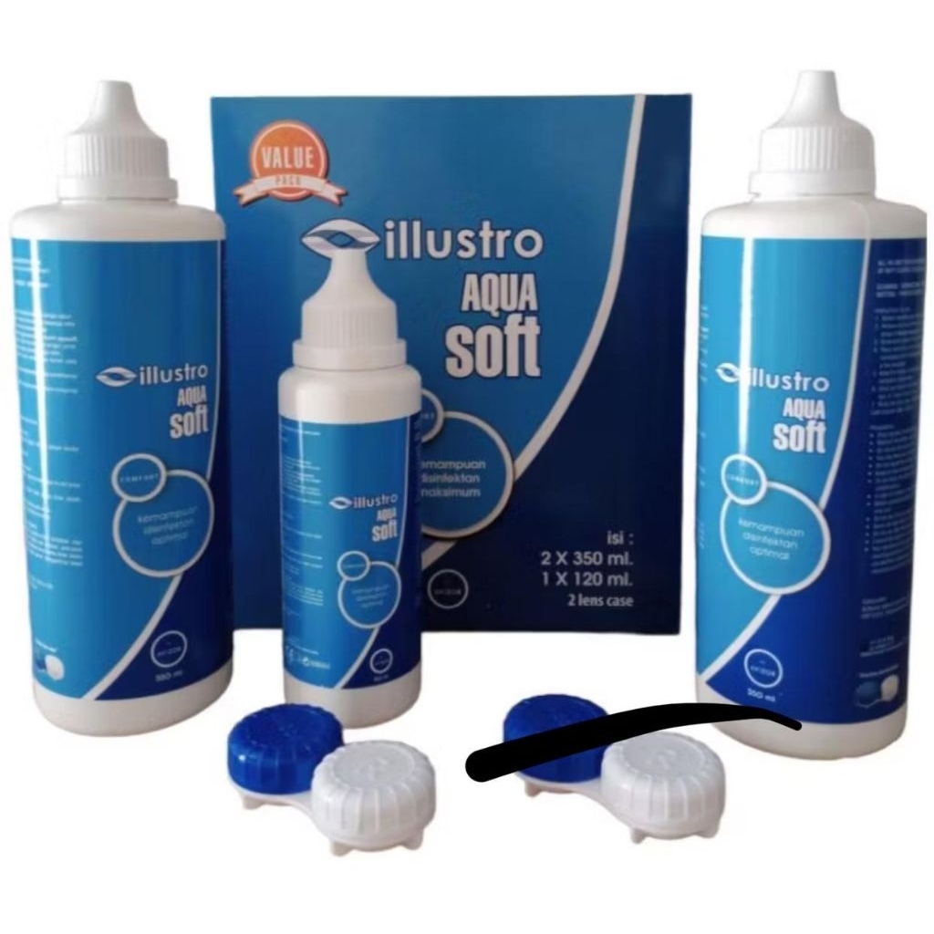 Jual Cairan softlens Illustro Aquasoft Value Pack Solutions | Shopee ...