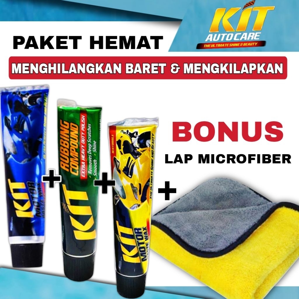 Jual KIT RUBBING COMPOUND 60GR Penghilang Baret Mobil Motor + Bonus Lap ...