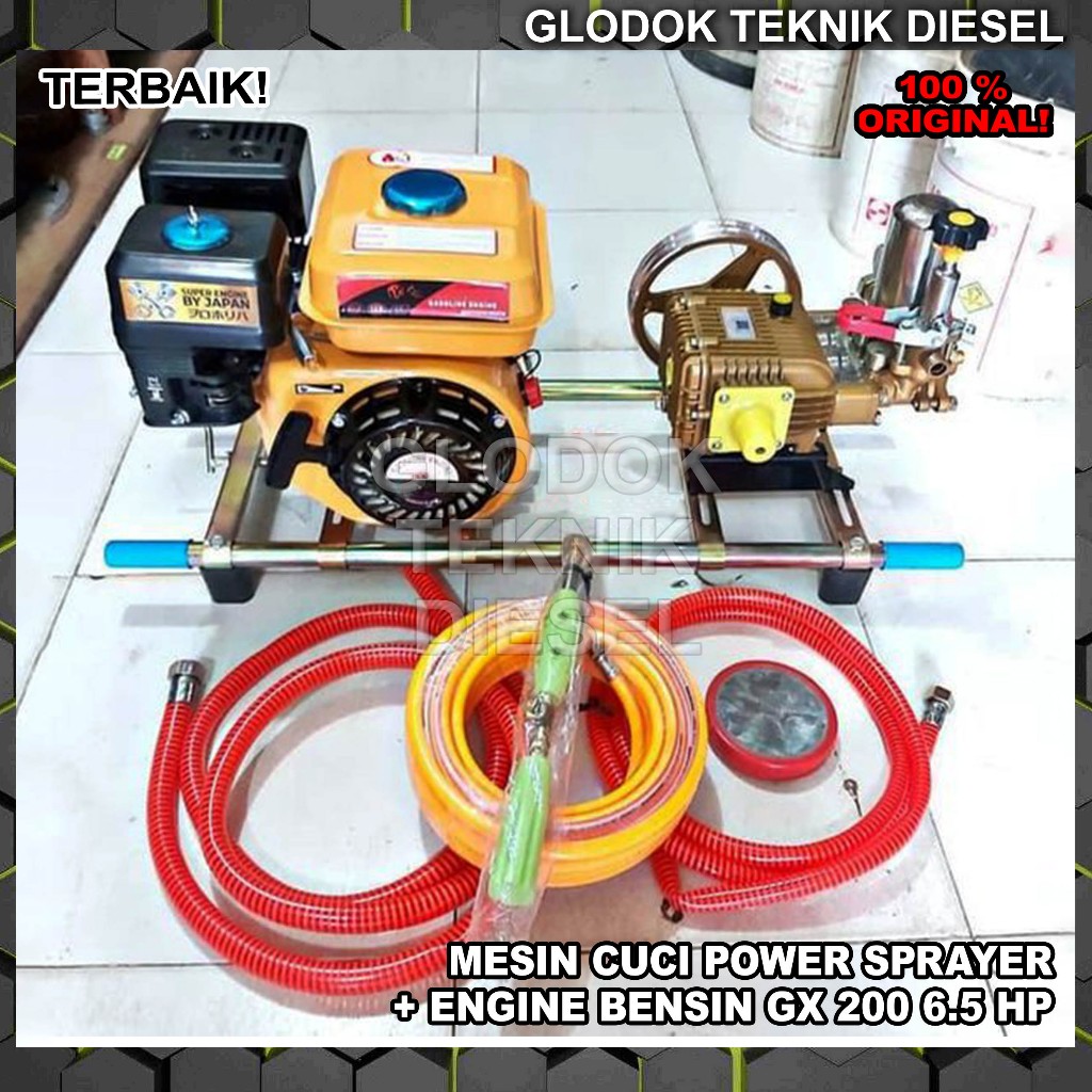 Jual Power Sprayer Steam Mesin Cuci Motor Mobil PS 30 + Honda Engine Bensin GX 160 5.5 HP Paket ...